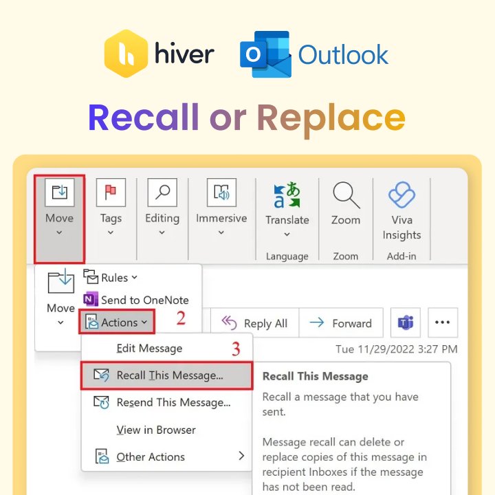 How to Recall or Replace an Email in Outlook