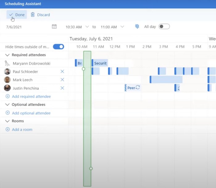 How to Use the Scheduling Assistant in Outlook