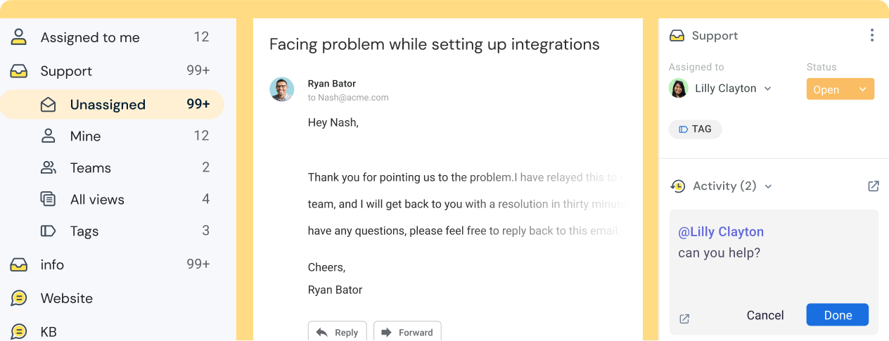 Easy-to-use email management & customer service software