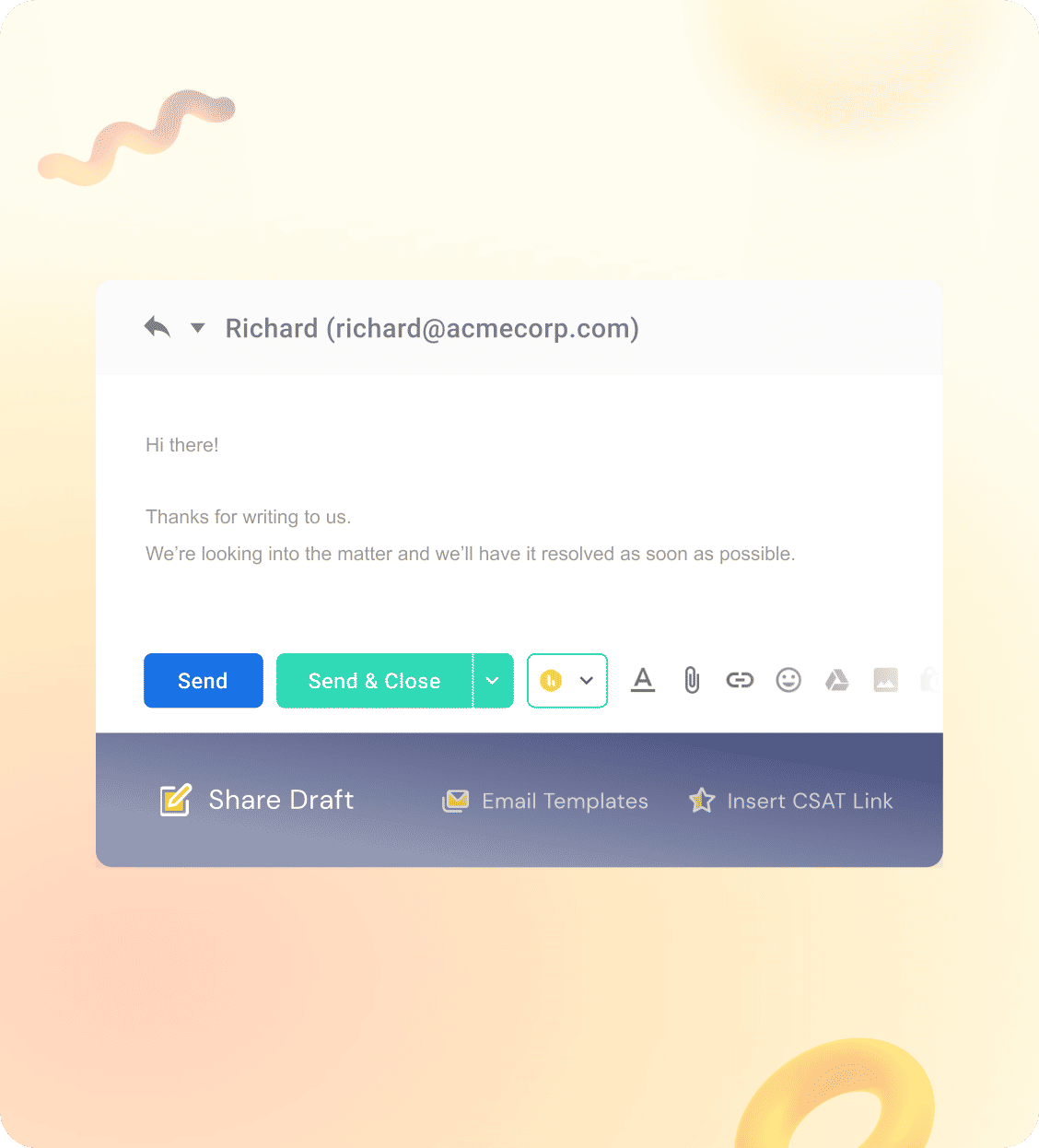 Collaborate with your customer service team using Shared Drafts | Hiver™