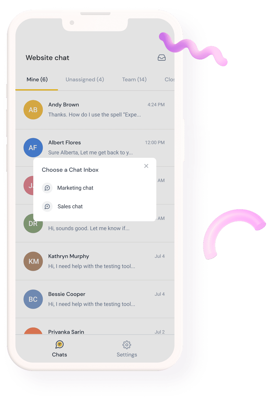 Live chat for real-time customer support