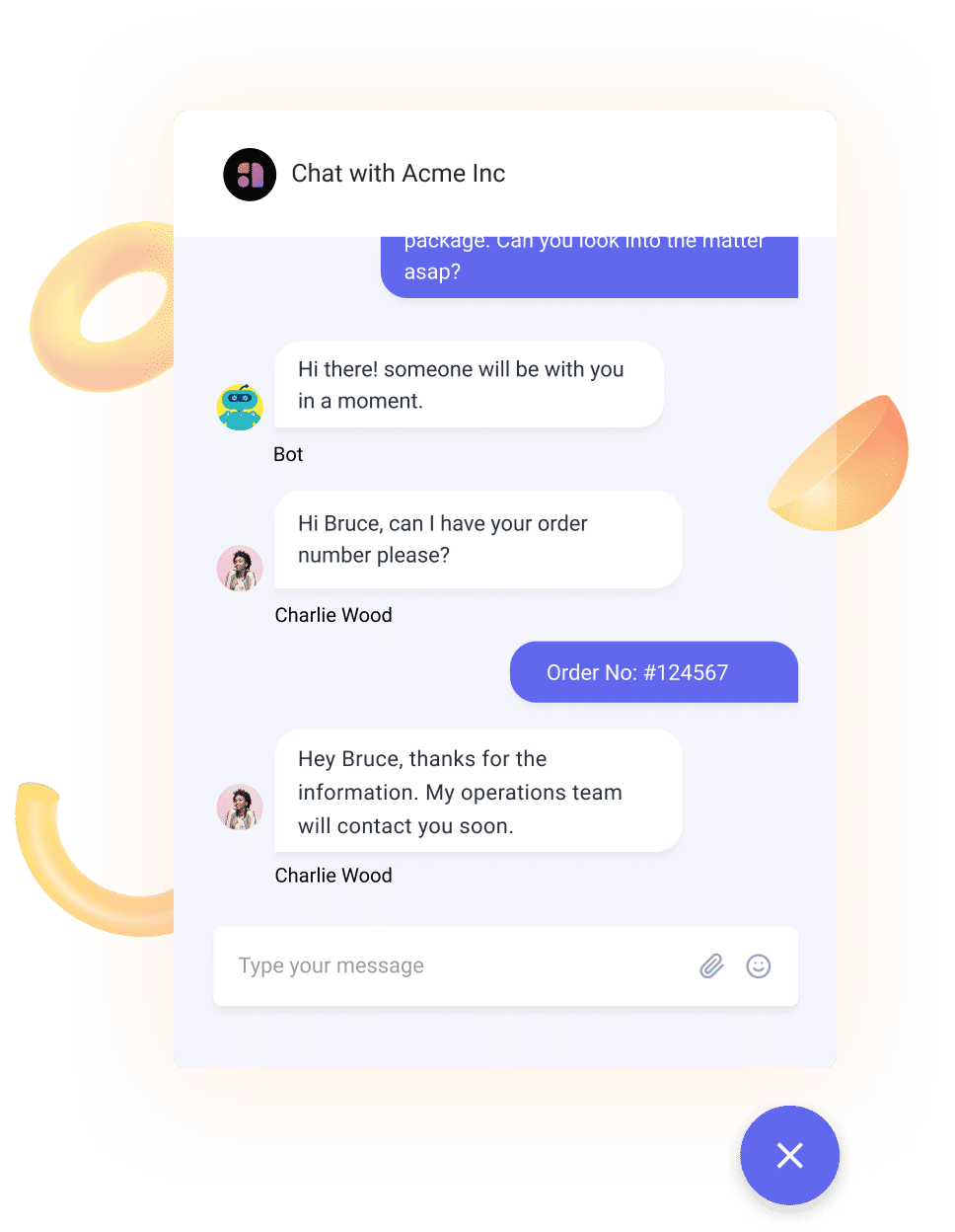 Live chat for real-time customer support