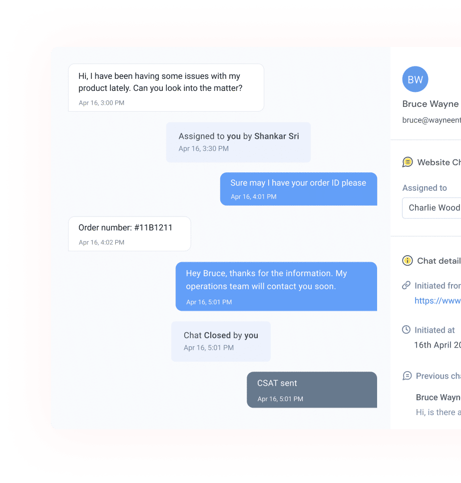 Live chat for real-time customer support