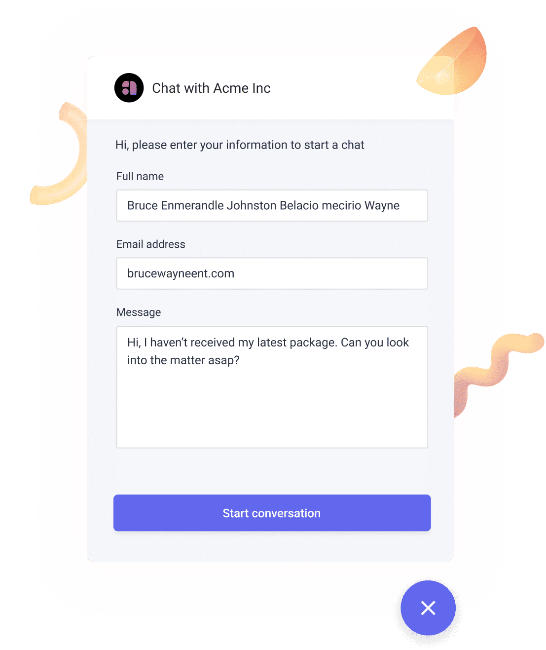 Live chat for real-time customer support