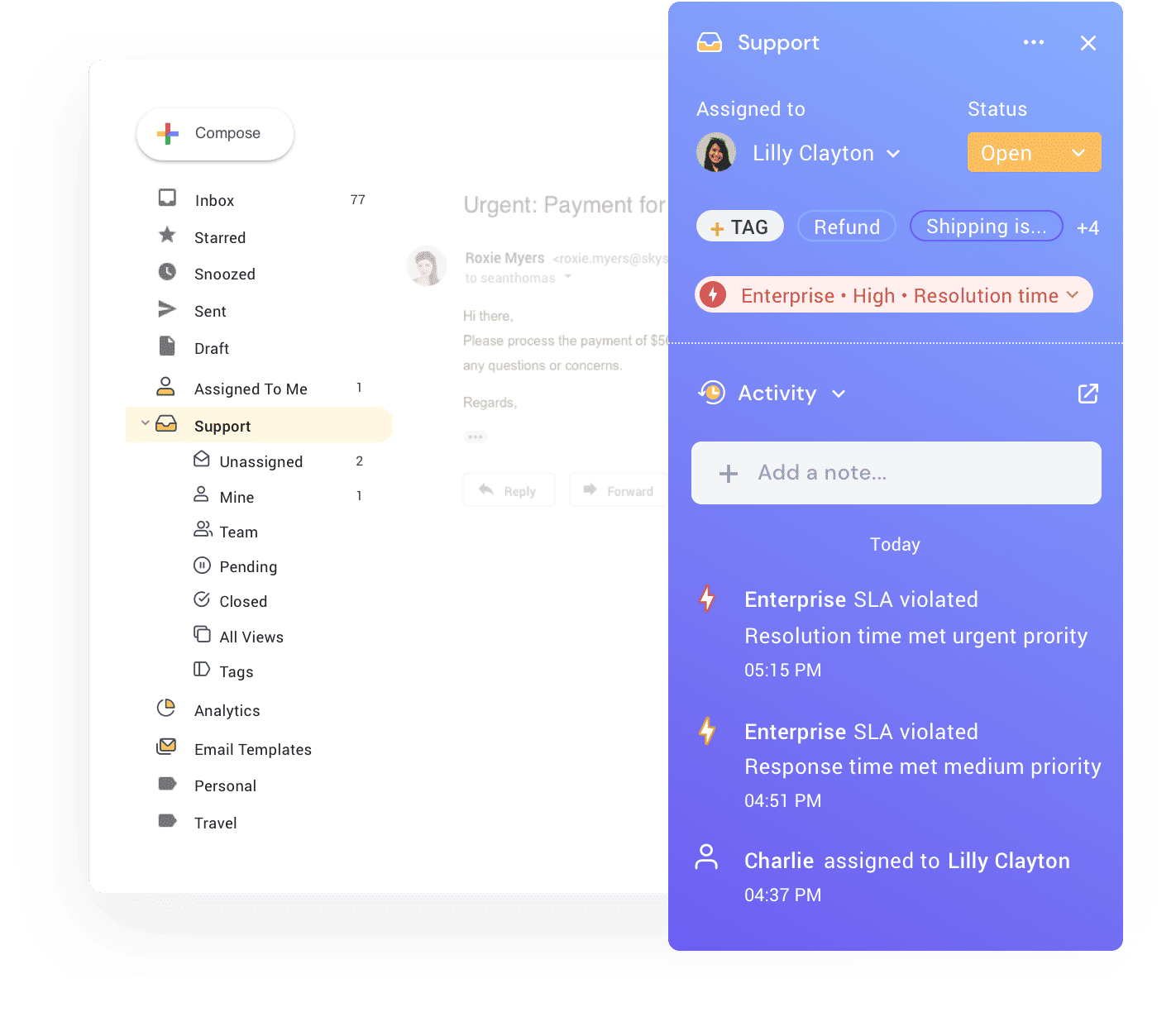 Business Hours and SLAs | Hiver™